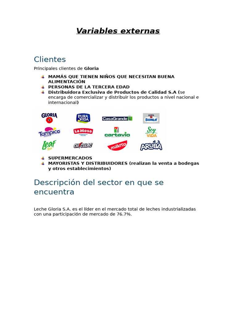 Variables Externas | PDF