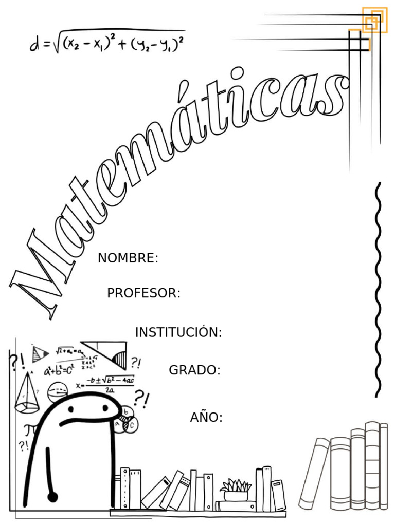 Caratulas de Matematicas Colorear | PDF