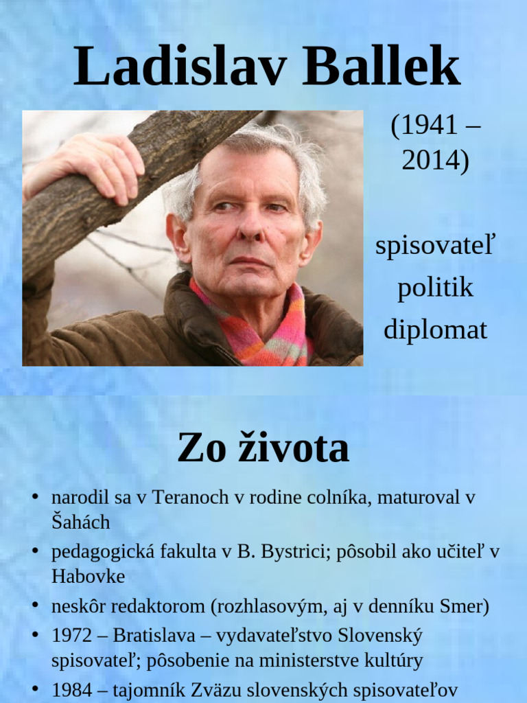 Ladislav Ballek - PomocnÃ K | PDF