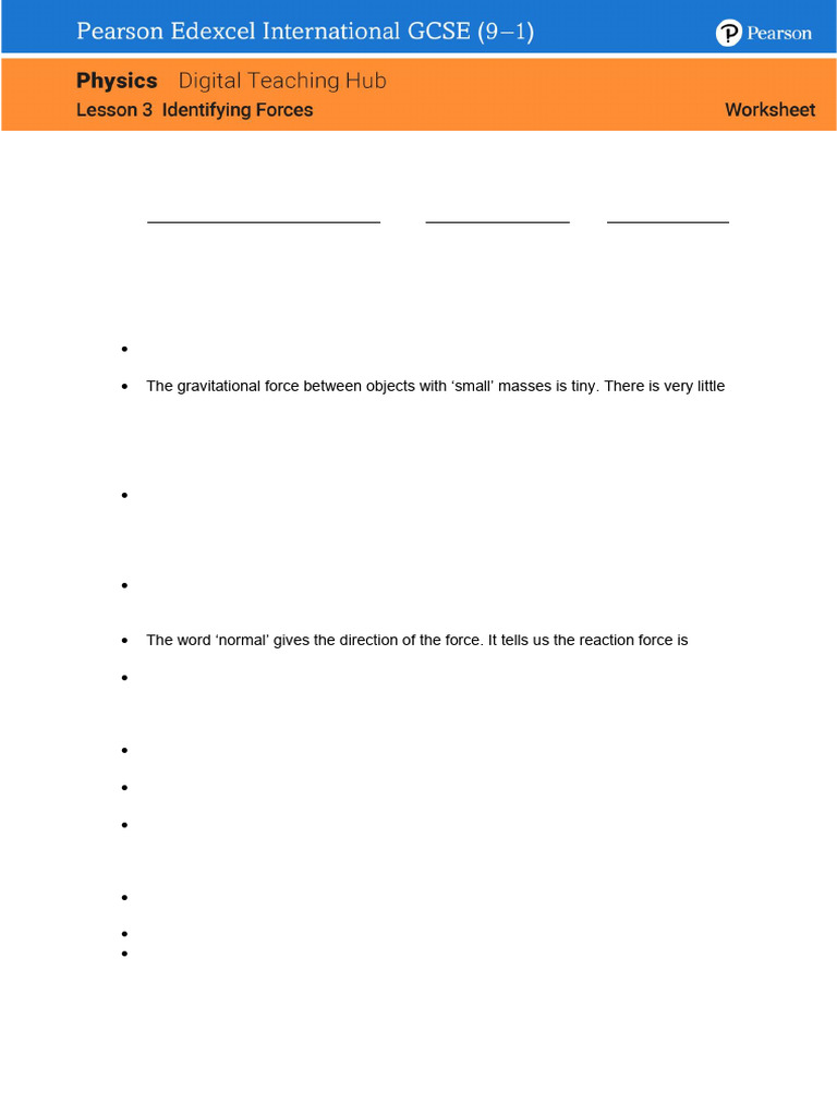 Forces Movement and Changing Shape-IG - Physics - Lesson3 - Worksheet - 01 | PDF | Force | Buoyancy