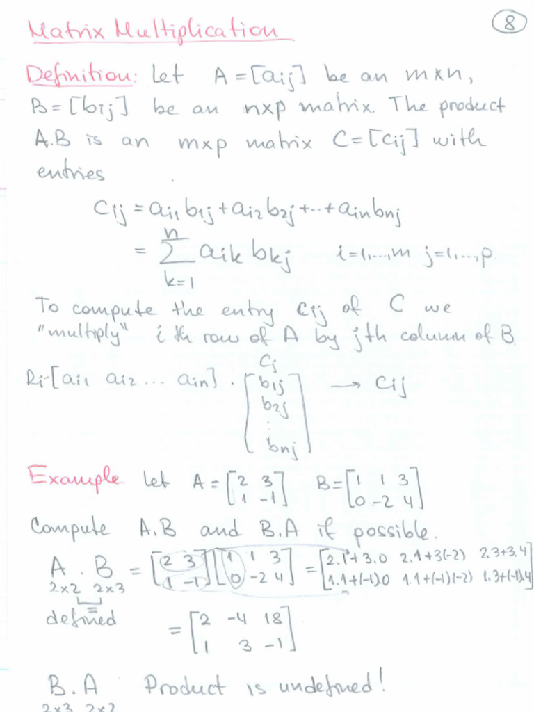 275-Week-2-Lecture Notes-Matrix-Operations-Special-Matrices-Partition ...