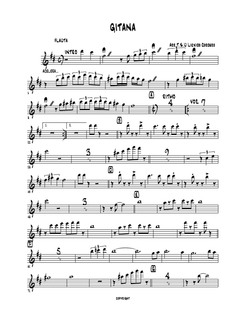 Gitana - Flute | PDF