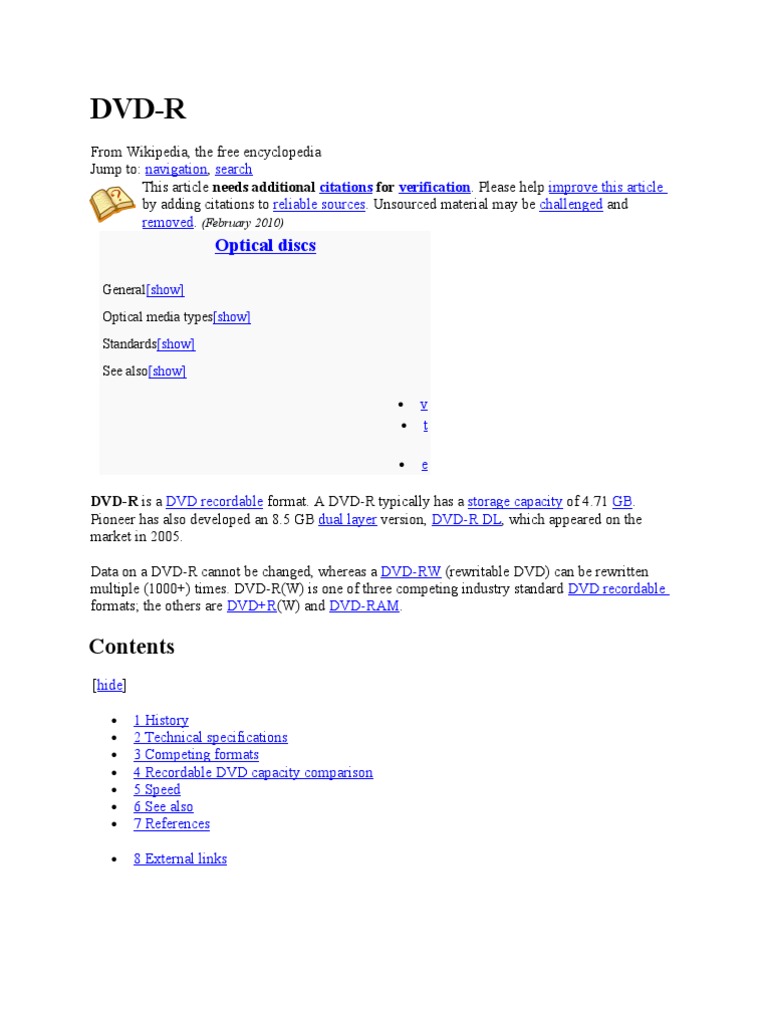 DVD-R: Optical Discs | PDF | Dvd | Information Storage