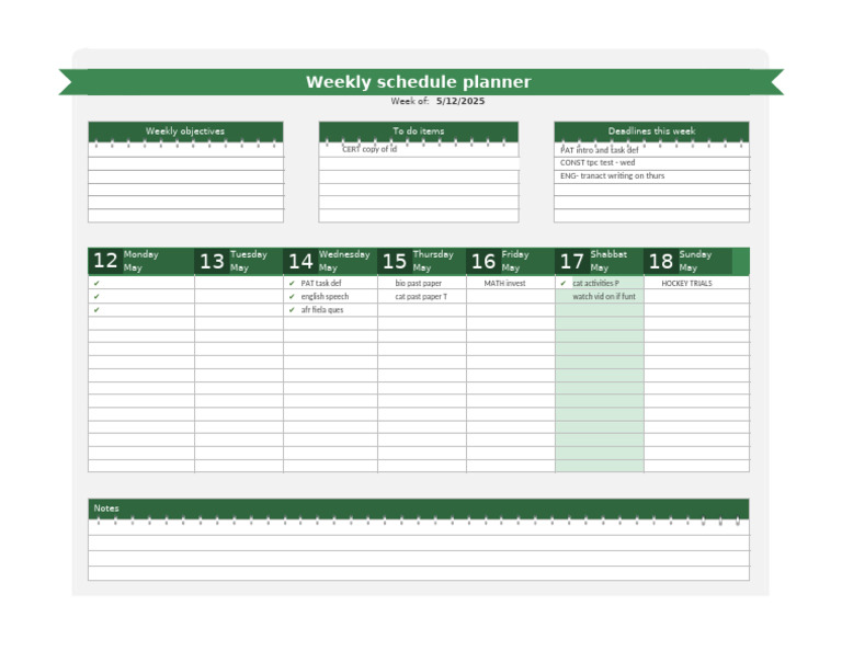 Weekly Schedule Planner1 | PDF