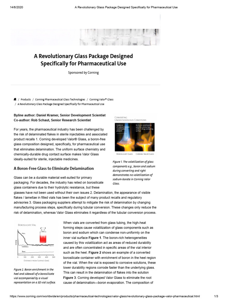 A Revolutionary Glass Package Designed Specifically for Pharmaceutical ...