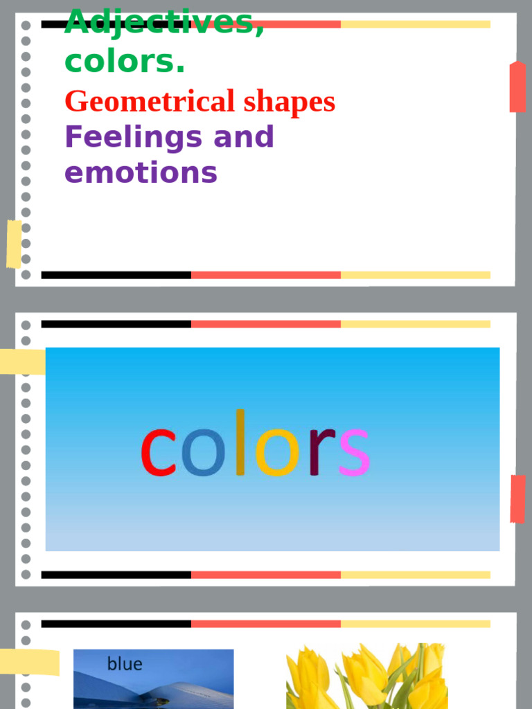 SESIÓN 05 - Adjectives, Colors - InGLES I | PDF