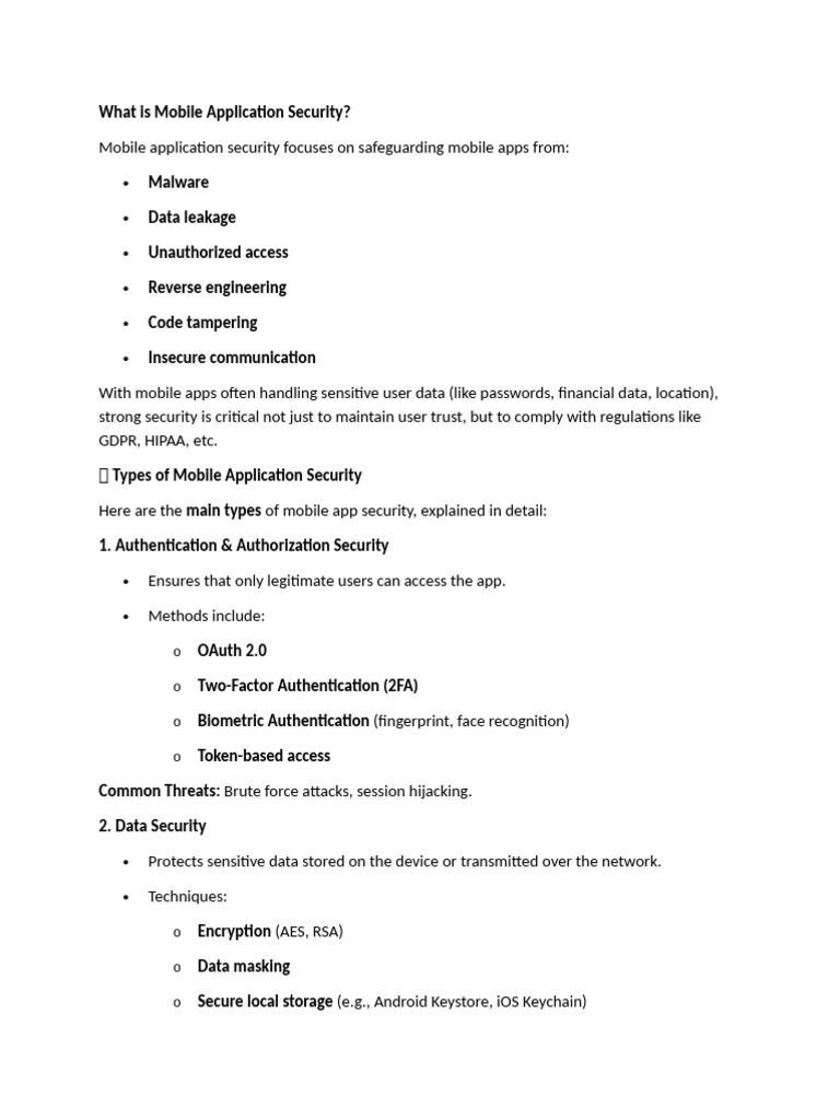 What Is Mobile Application Security | PDF | Security | Computer Security