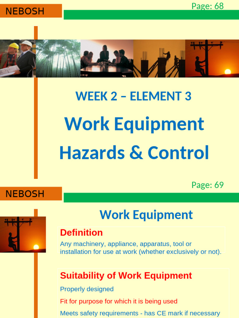 Work Equipment Hazards and Controls | PDF | Hazards
