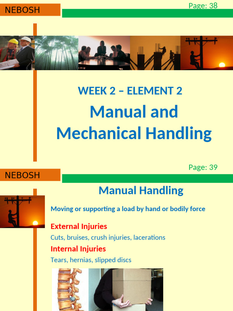 Manual and Mechanical Handling Safety | PDF | Crane (Machine ...