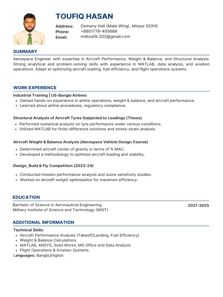Resume - Toufiq Hasan | PDF