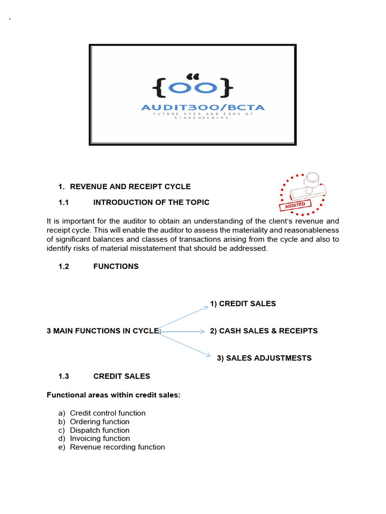 Revenue Substantive Procedure Guidance Manual | PDF | Cheque | Receipt