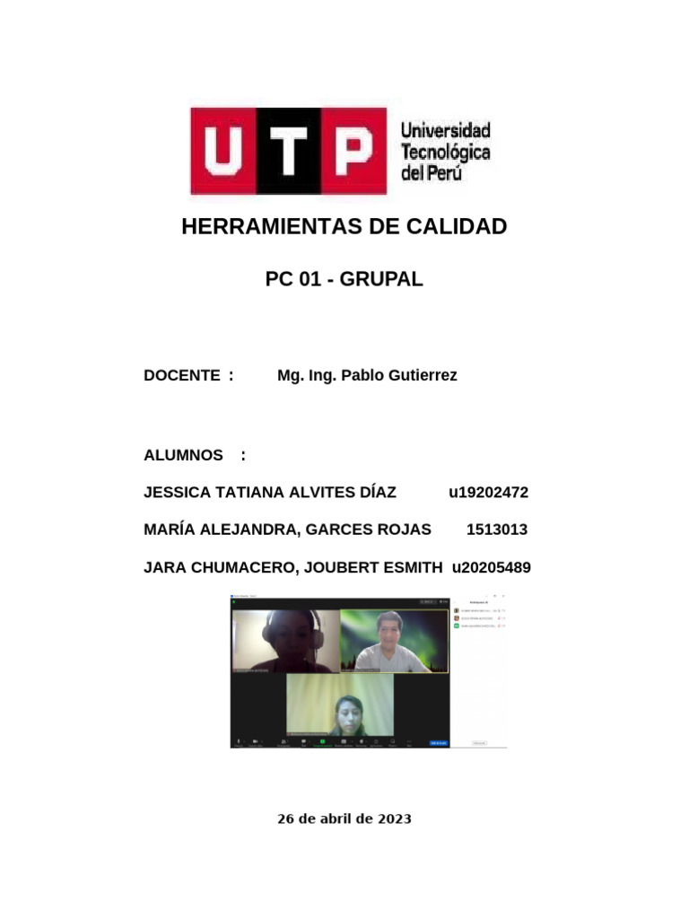 Pc-Grupal Herramientas de Calidad | PDF