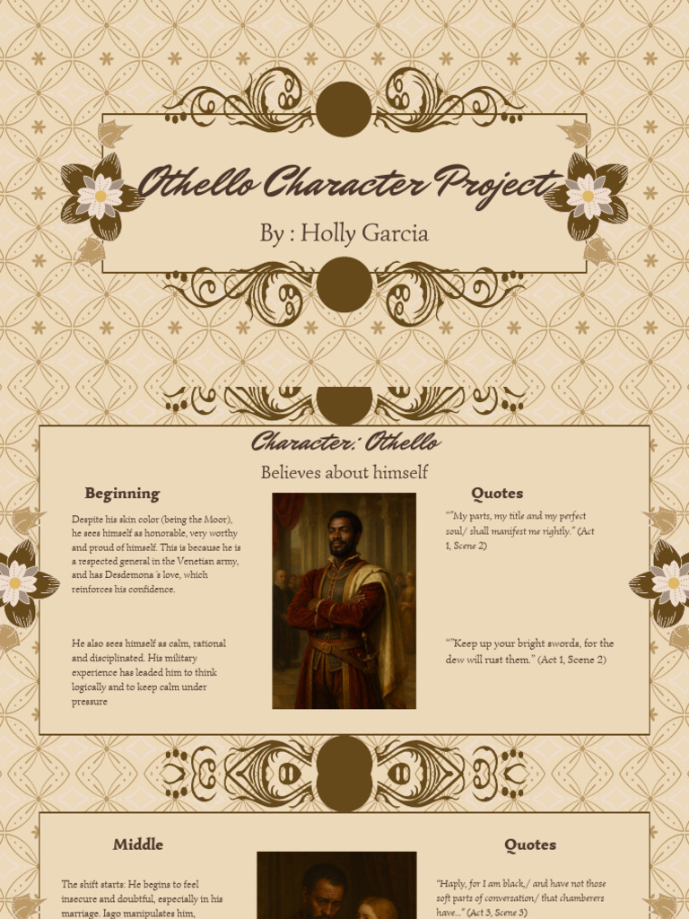 Othello Character Project | PDF | Othello | Iago