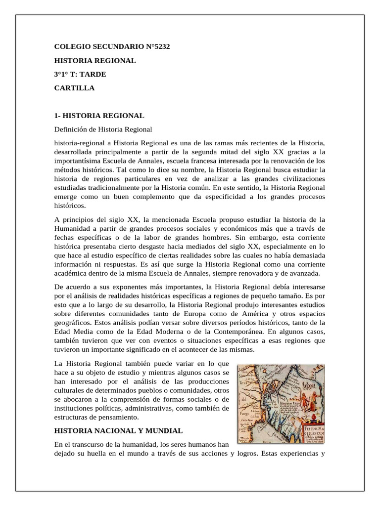 Historia Regional y Nacional en Argentina | PDF