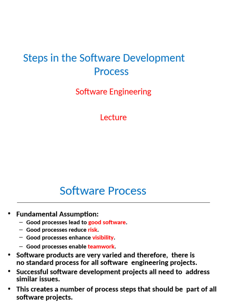Software Development - Lecture 3 | PDF | Software Development Process | Software Development