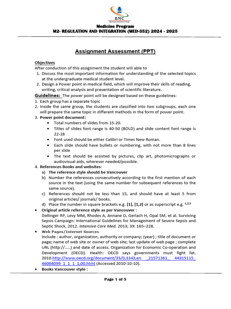 Assignment Rubrics and Guidelines | PDF | Kidney Disease | Medical ...