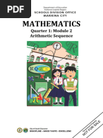 Math10 - q1 - Mod2 Arithmetic Sequence v2.2 | PDF | Numbers | Mathematics