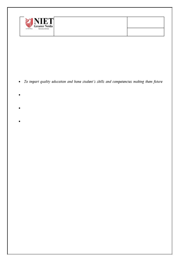 Vision Mission Pages-Print As It Is | PDF | Engineering | Entrepreneurship