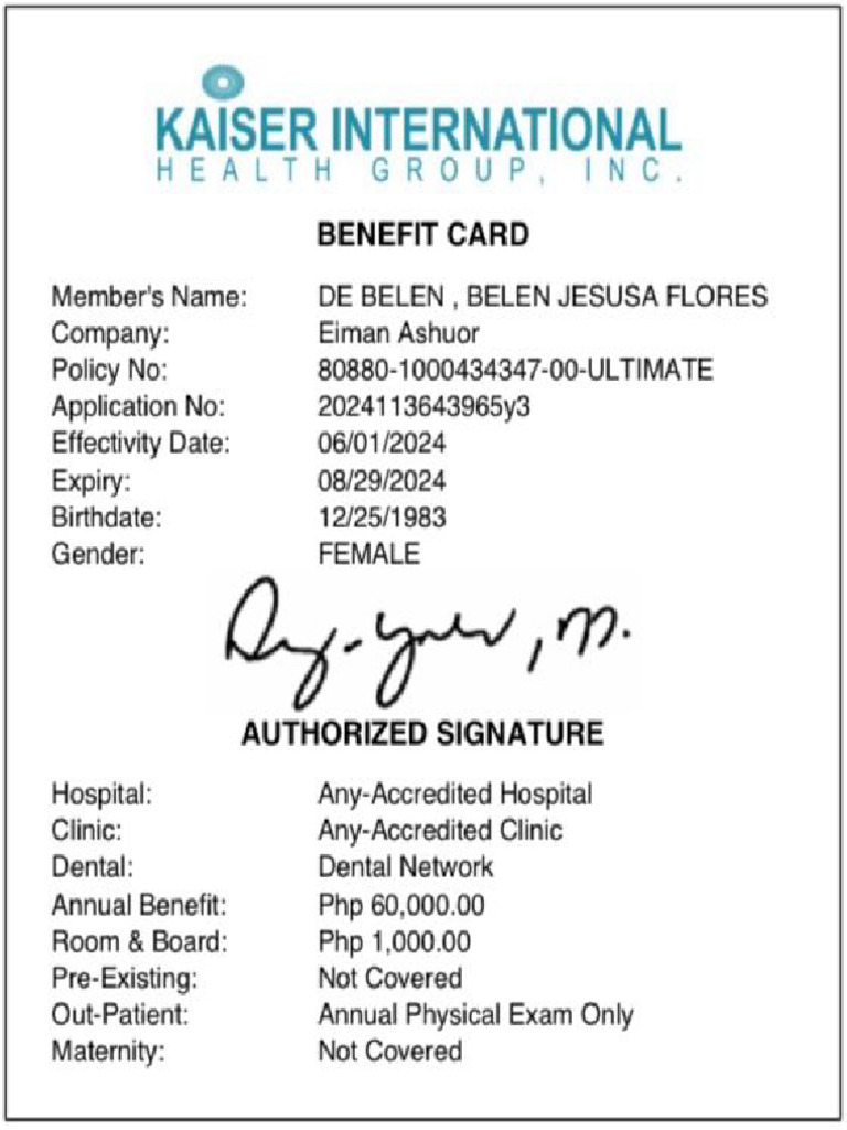 Applicant's Kaiser Healthcare PDF | PDF