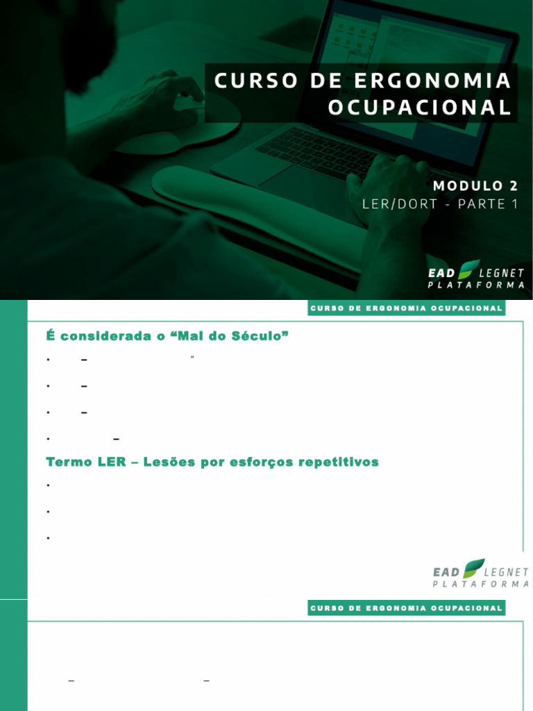 Módulo 2 Parte 1 Ergonomia Pdf Medicina Clínica Doenças E