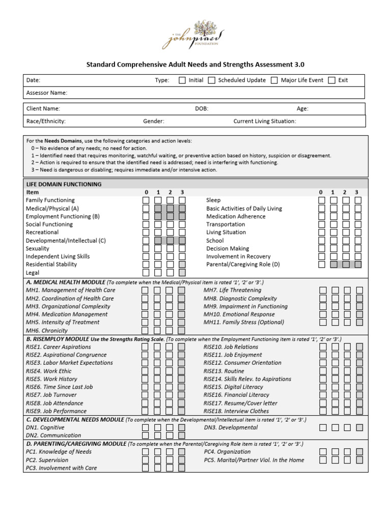 ANSA 3.0 Assessment Guide | PDF | Psychological Trauma | Substance Abuse