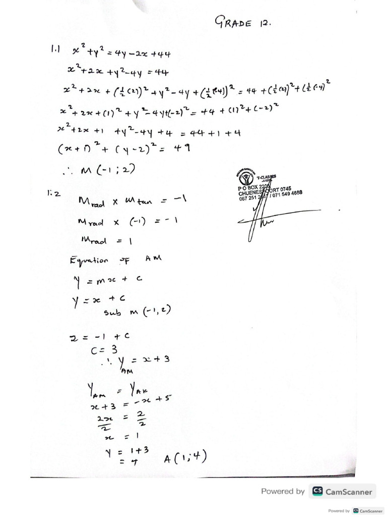 Grade 12 Assignment Memo | PDF