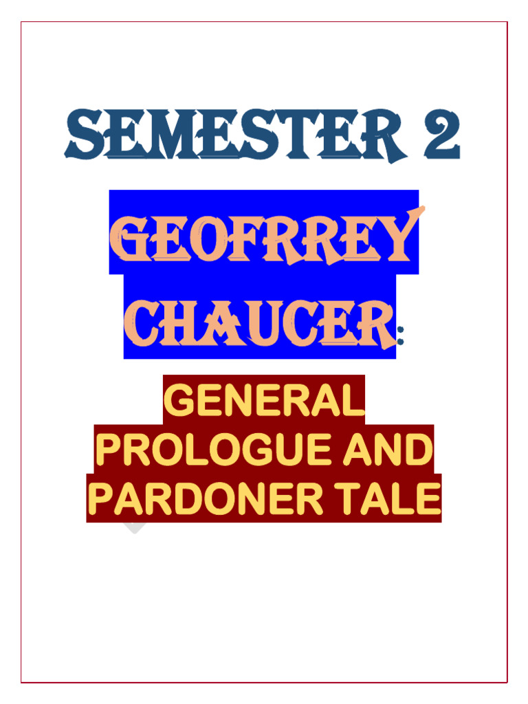 Themes in The Pardoner's Tale | PDF | The Canterbury Tales | Greed