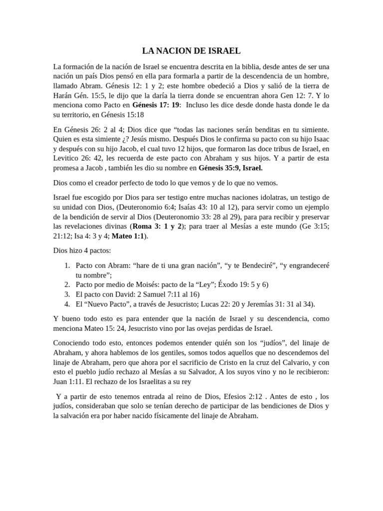 La Nacion de Israel | PDF | Abrahán | Libro del Génesis