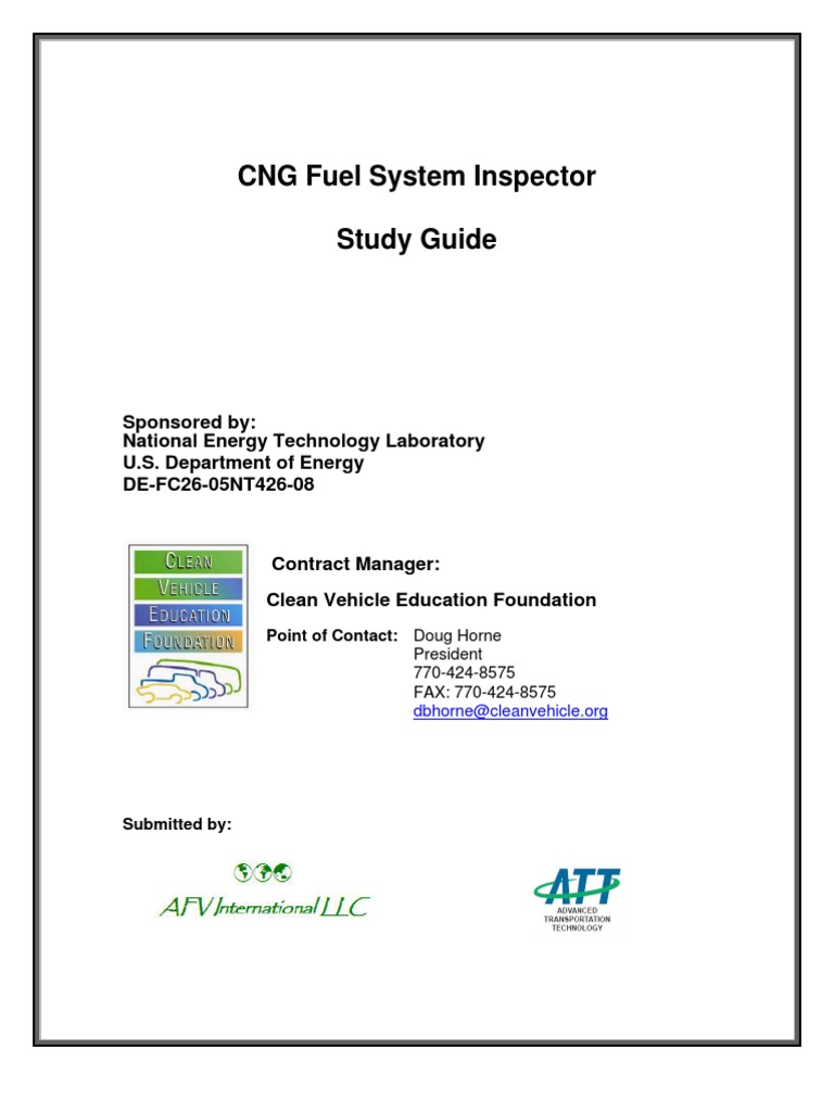 Preparing CNG Fuel System Inspectors: A Study Guide for the CNG Fuel ...