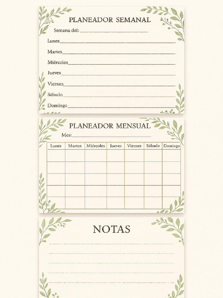Planner Cottagecore A4 | PDF