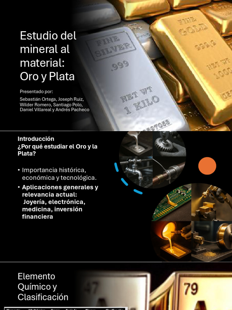Del Mineral Al Material Oro y Plata PDF | PDF | Cobre | Oro