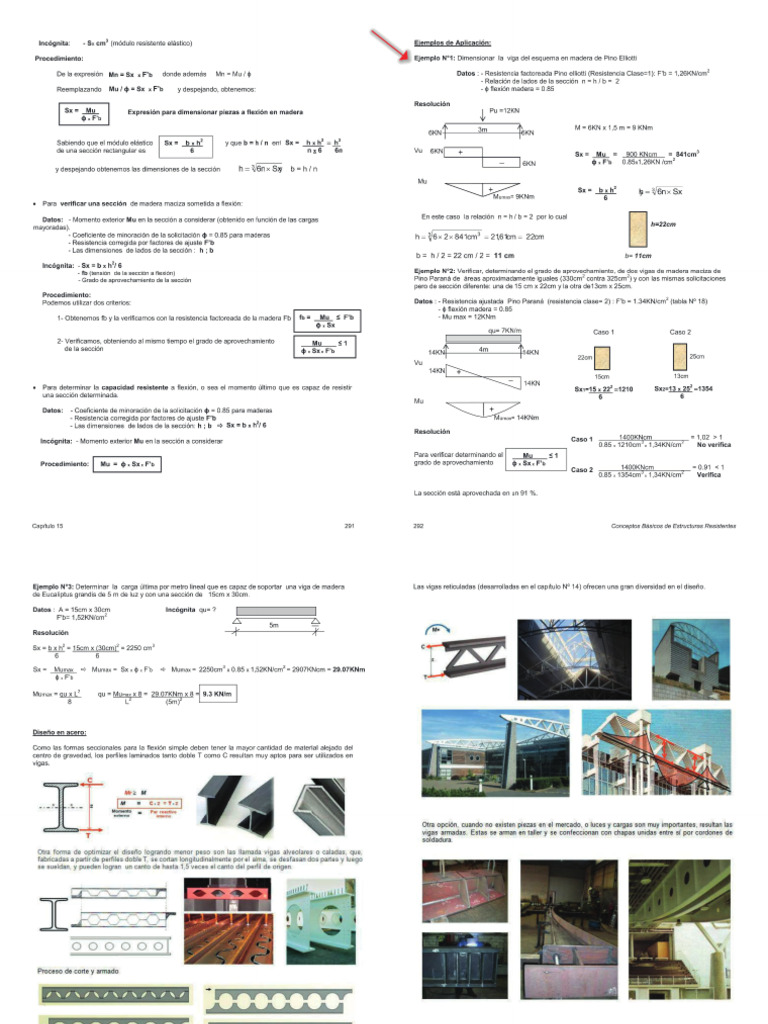 Ejercicios de Flexión, Corte y Flecha | PDF