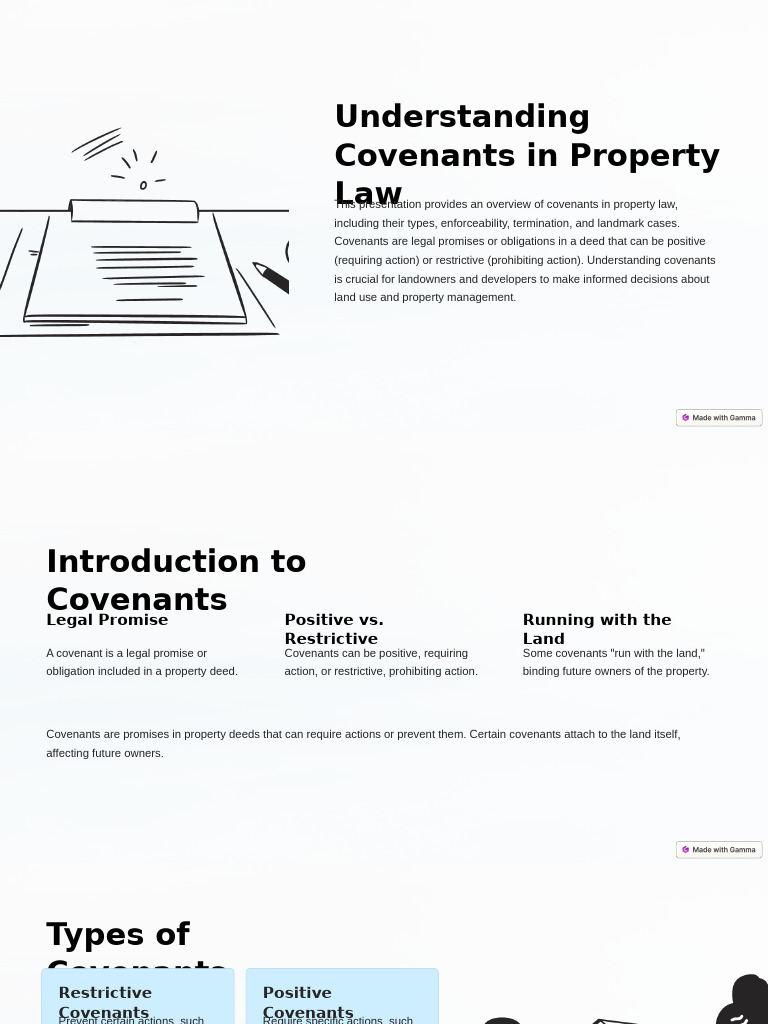 Understanding Covenants in Property Law | PDF | Covenant (Law) | Common Law