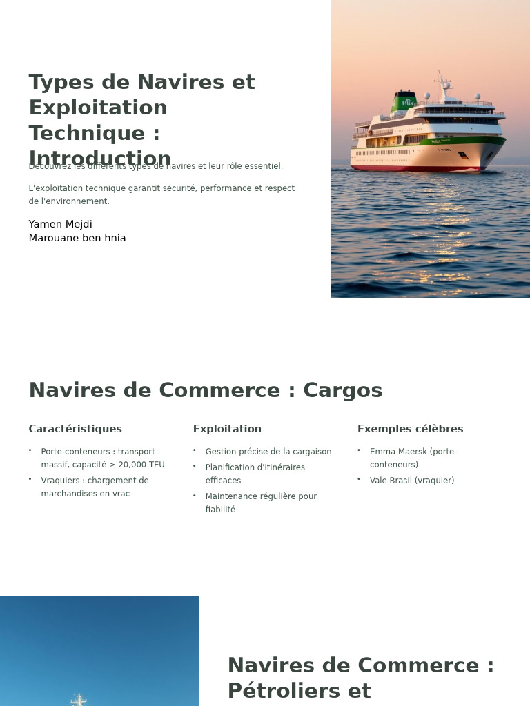 Types de Navires et leur Rôle | PDF | Bateaux | Sécurité