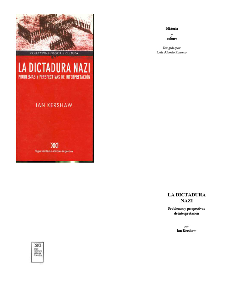 Kershaw Ian La Dictadura Nazi | PDF | nazismo | Alemania nazi