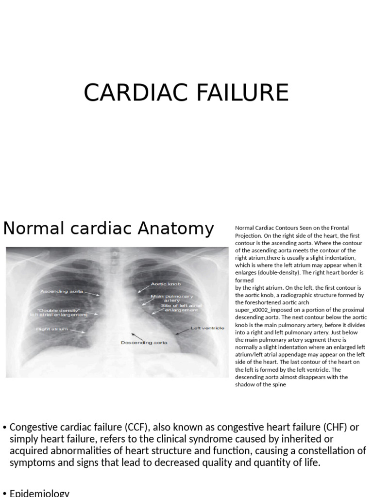 Cardiac Failure | PDF | Heart | Aorta