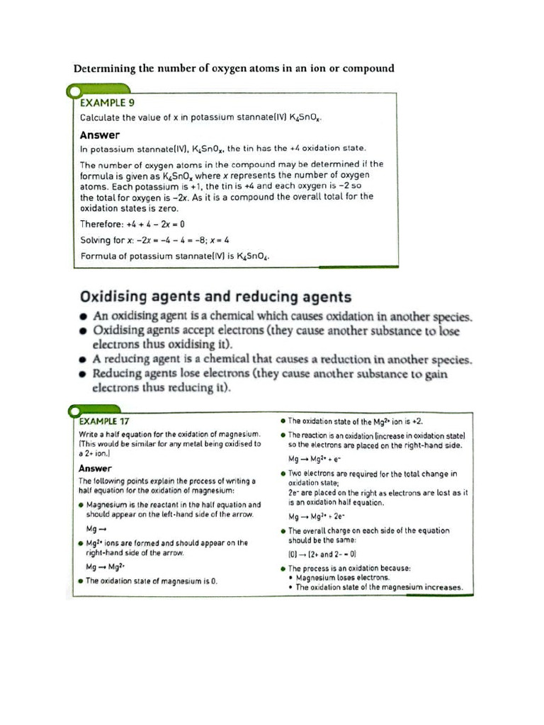 Oxidation, Reduction and Redox Reactions | PDF