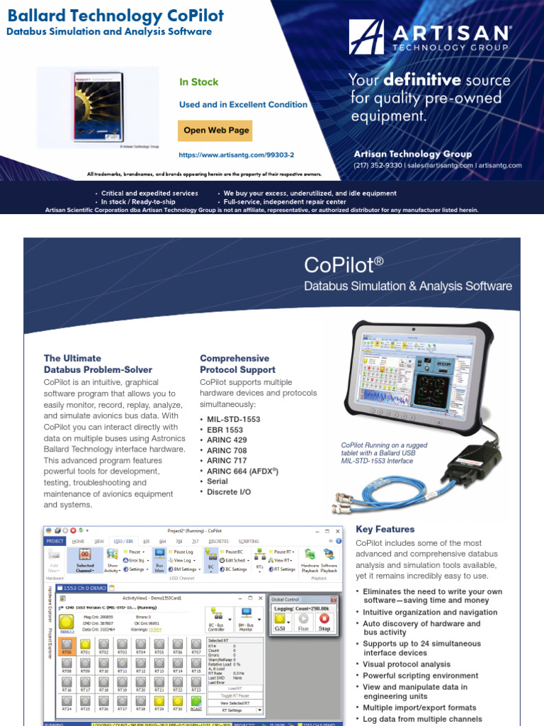 Info Astronics Ballard Technology CoPilot Datasheet 20244249108 | PDF | Avionics | Graphical ...