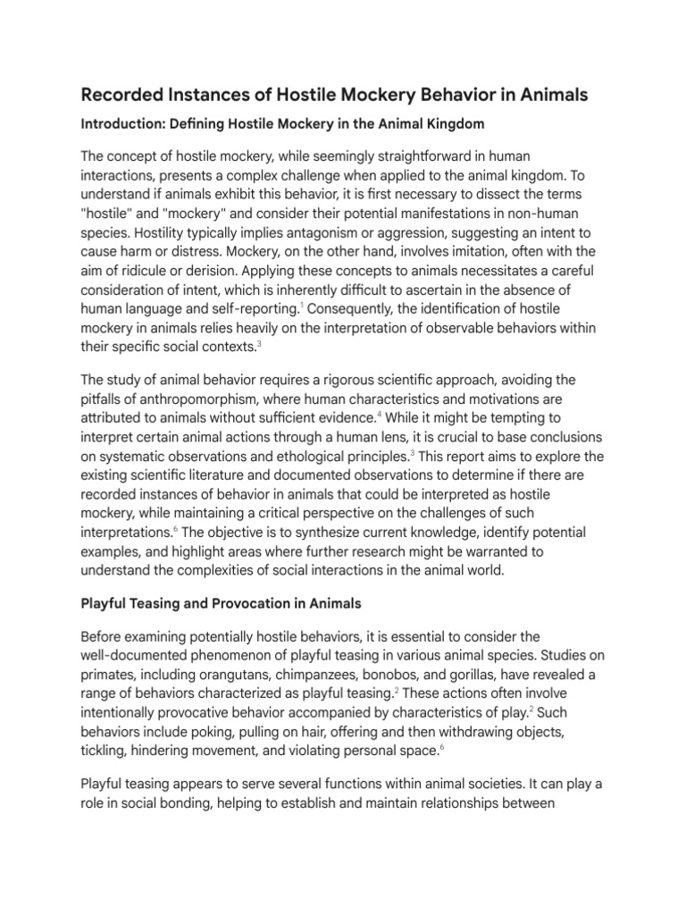 Hostile Mockery in Animals | PDF | Mimicry | Predation