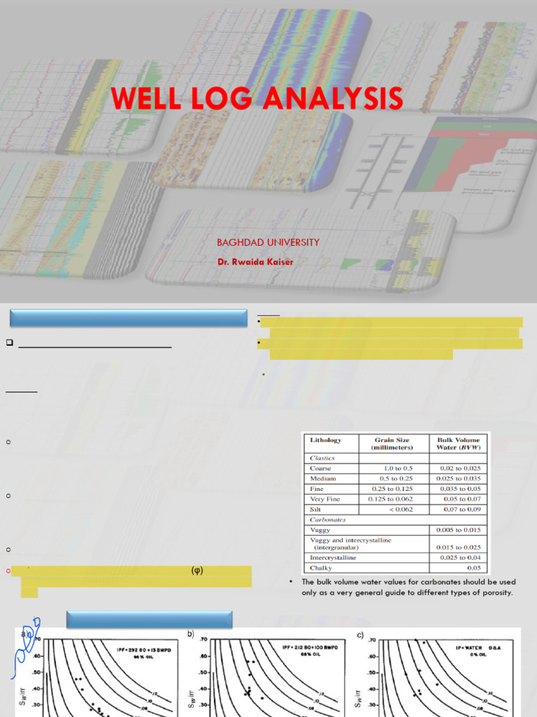 Well Log Interpretation - Ratio Method SW Jafar | PDF | Petroleum ...