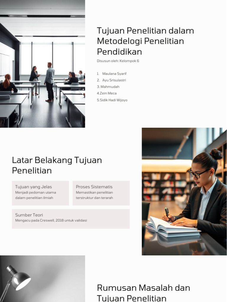 PPT KELOMPOK 6 TUJUAN PENELITIAN | PDF