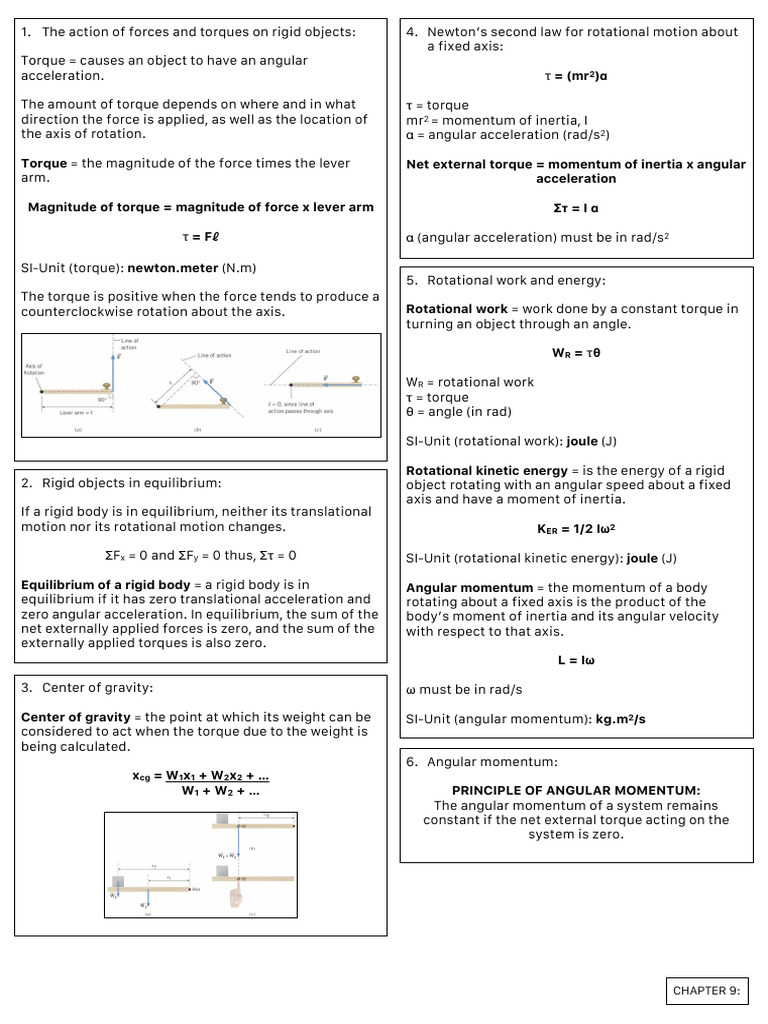 Understanding Torque and Angular Motion | PDF | Torque | Rotation ...