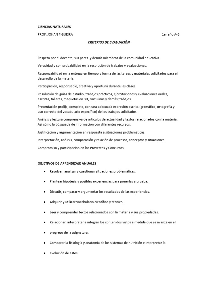 Criterios de Ev | PDF