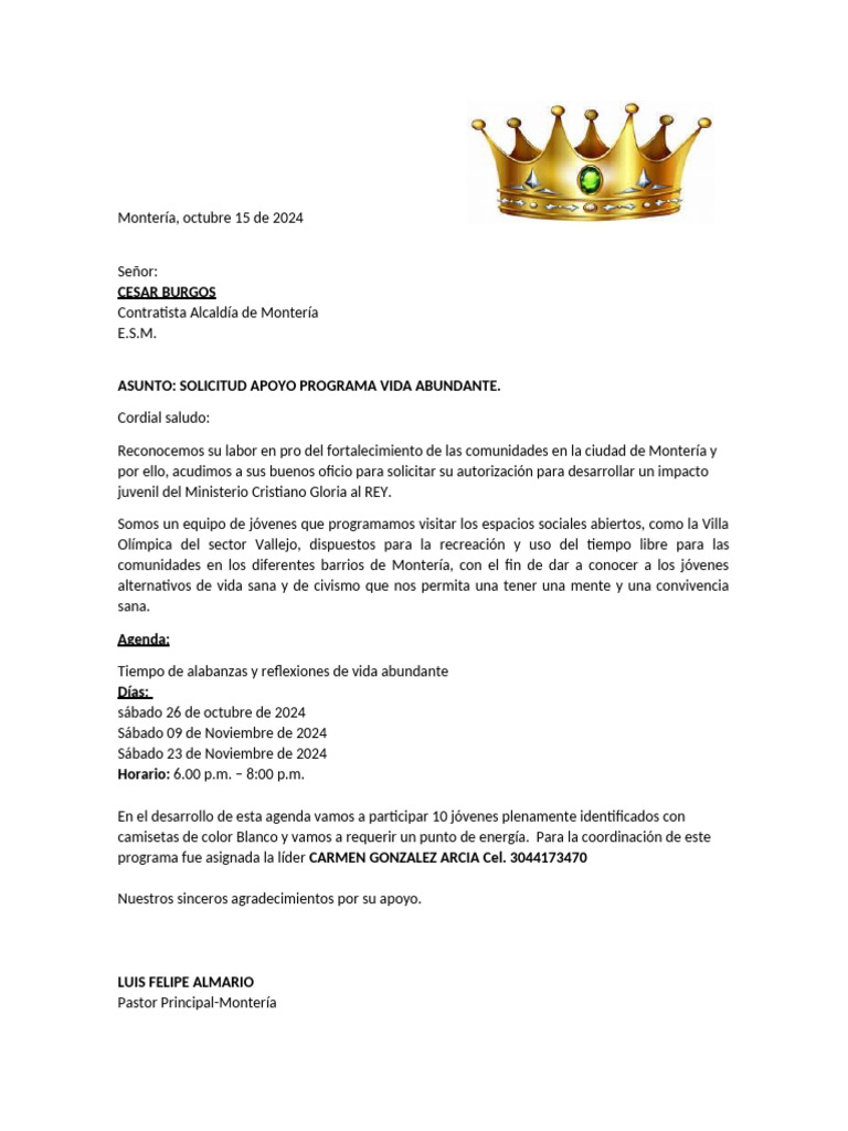 Oficio Toma Villa Vallejo | PDF
