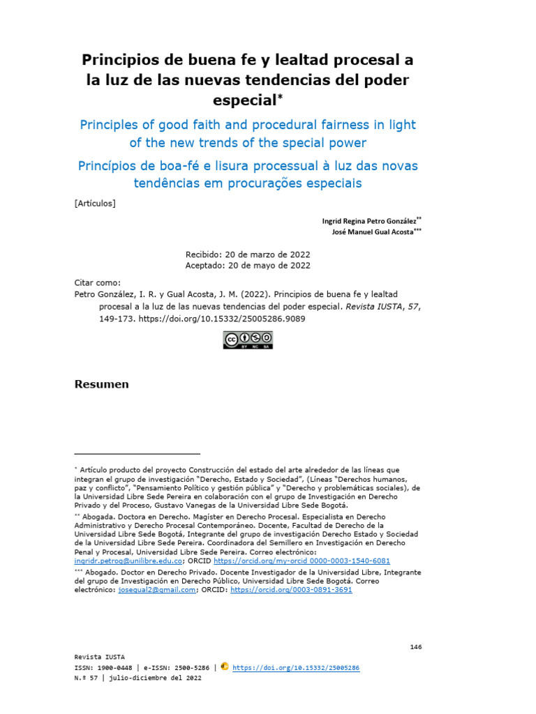 Principios de Buena Fe | PDF | Debido al proceso | Ley procesal
