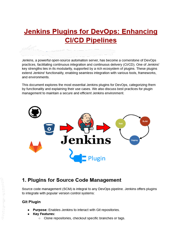 Essential Jenkins Plugins for DevOps | PDF | Version Control | Computer ...