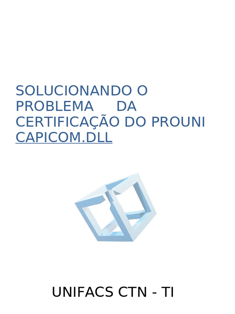 Solucionando Problema Do ProUni CAPICOM | PDF | Microsoft Windows ...