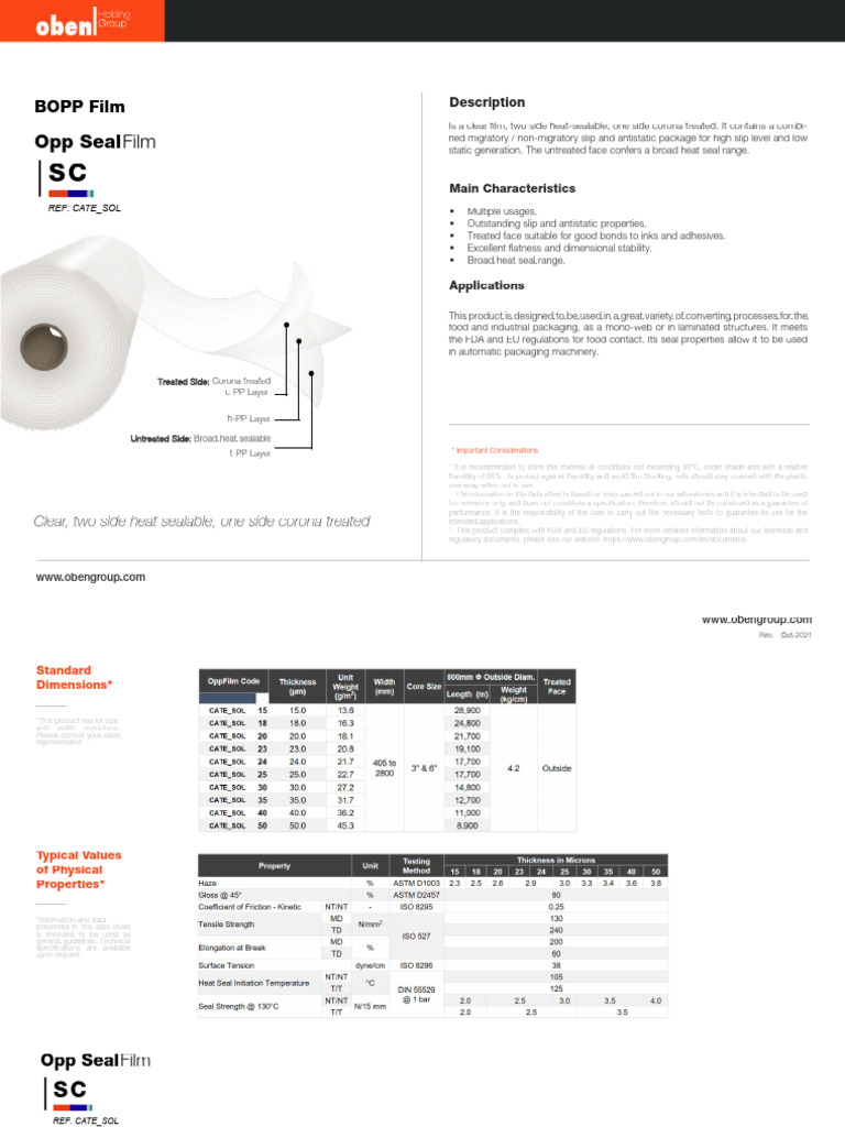 BOPP Standart - SC (ex-CATE-SOL) | PDF