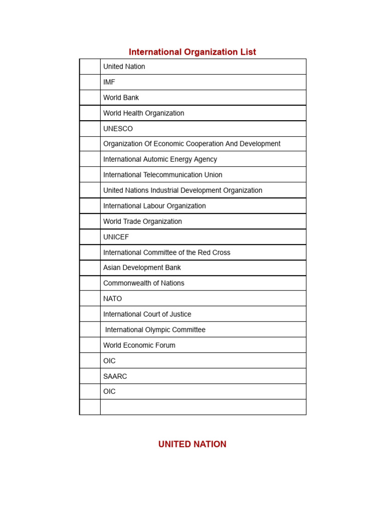 International Organization | PDF | United Nations | International Relations
