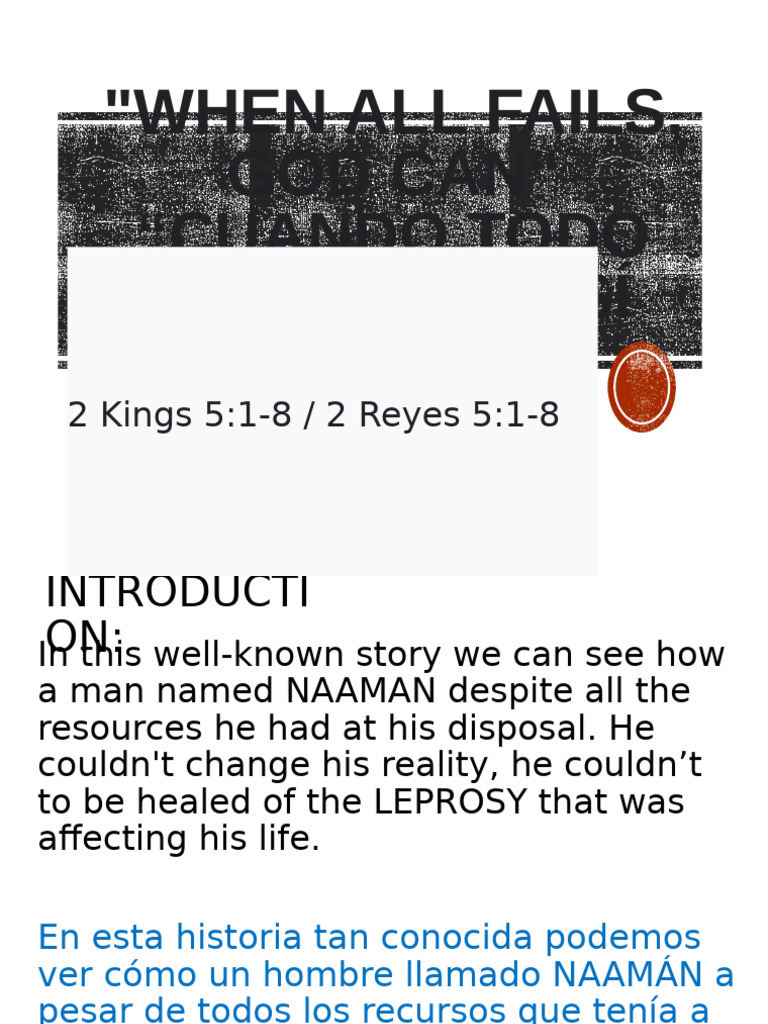 WHEN ALL FAILS, GOD CAN Cuando Todo Falla Dios Si Puede 3 | PDF | Books ...